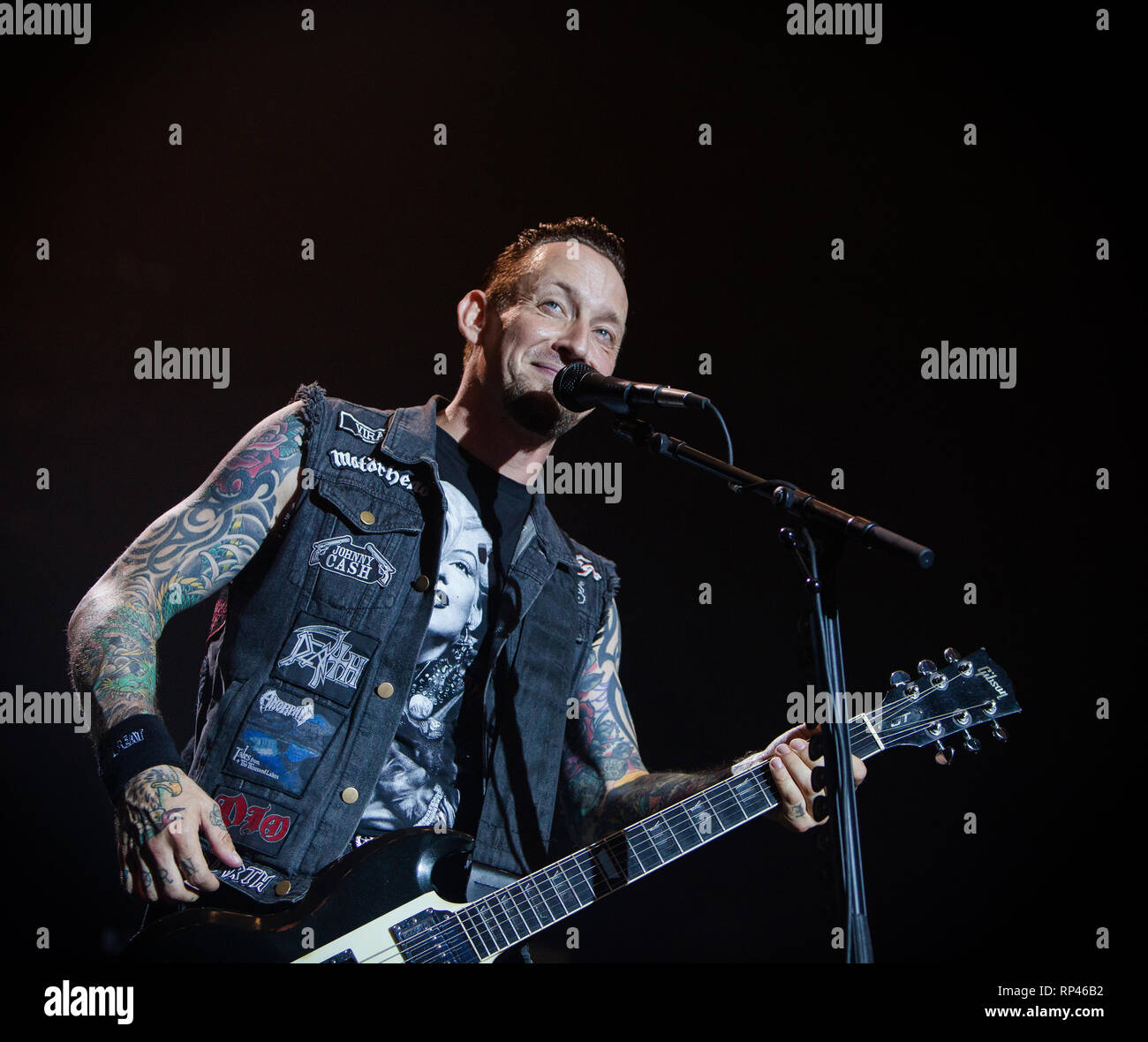 The Danish hard rock band Volbeat performs a live concert at ...