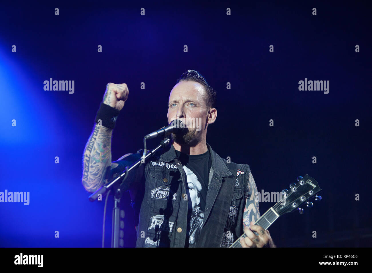 The Danish hard rock band Volbeat performs a live concert at ...