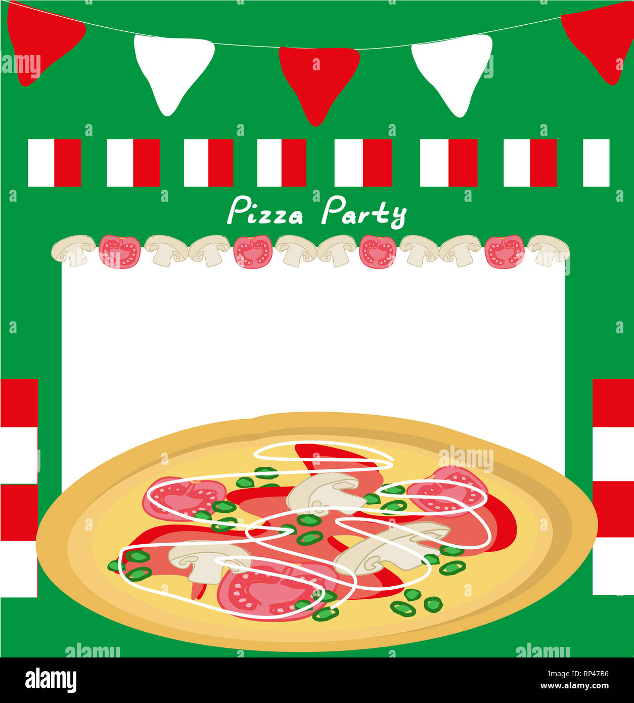Pizza party poster Stock Photo - Alamy