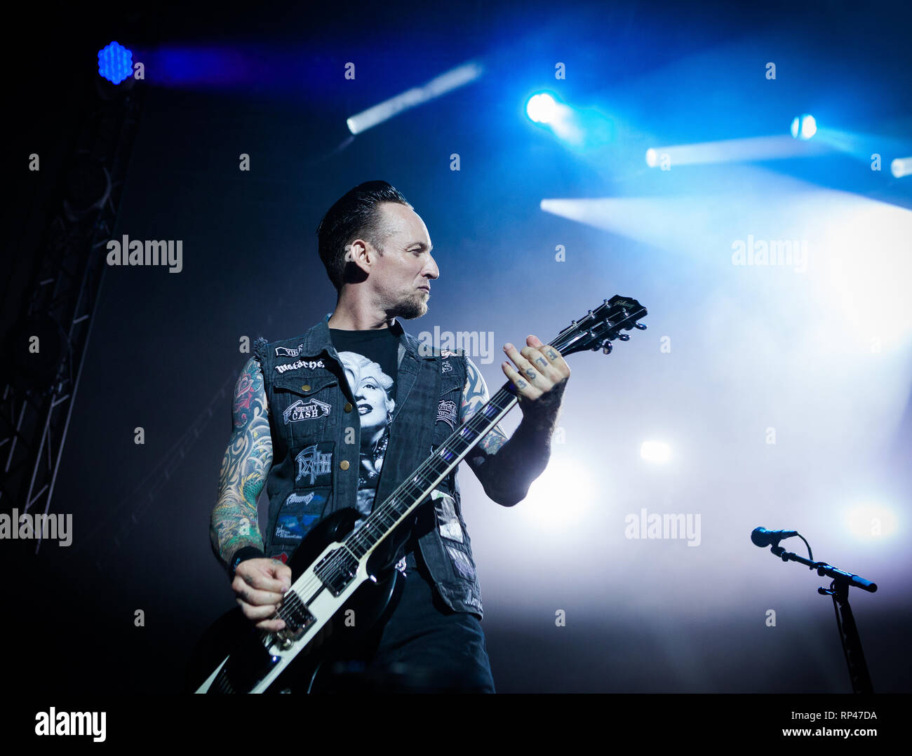 The Danish hard rock band Volbeat performs a live concert at ...