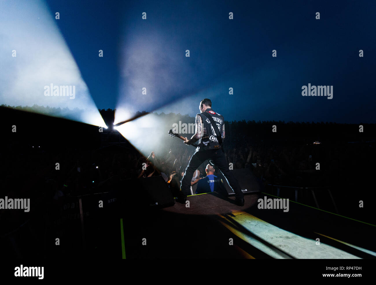 The Danish hard rock band Volbeat performs a live concert at ...