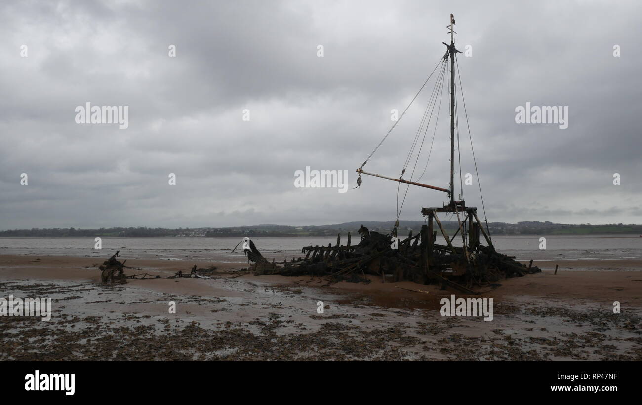 There Exe Estuary, overcast day Stock Photo - Alamy