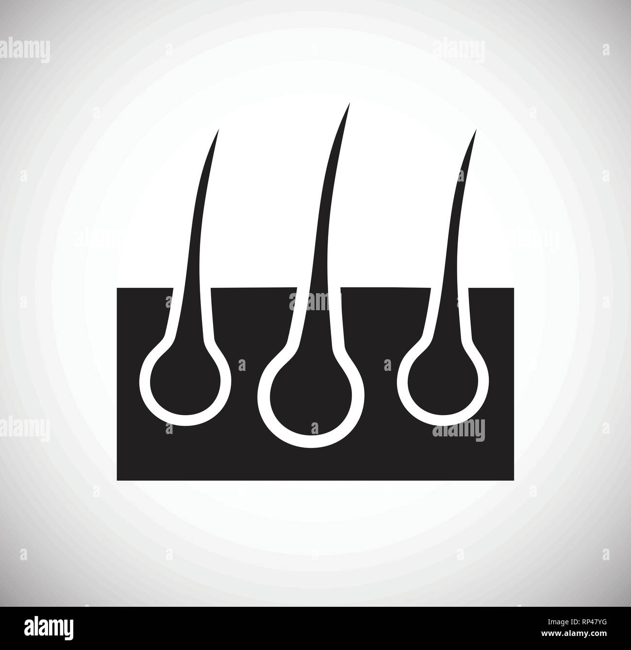 Hairs icon on white Stock Vector Images - Alamy