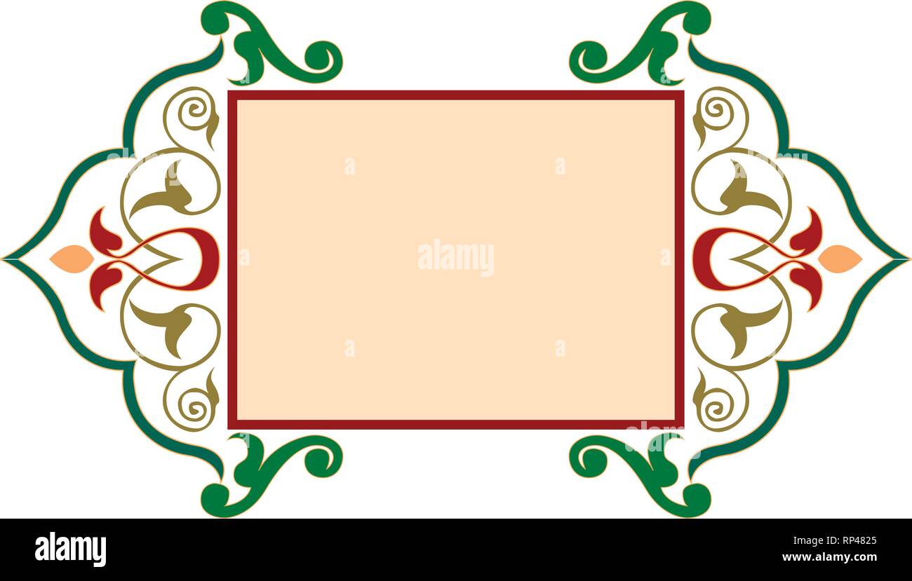 arabesque Borders - Tiled frame in plant leaves and flowers Framework ...