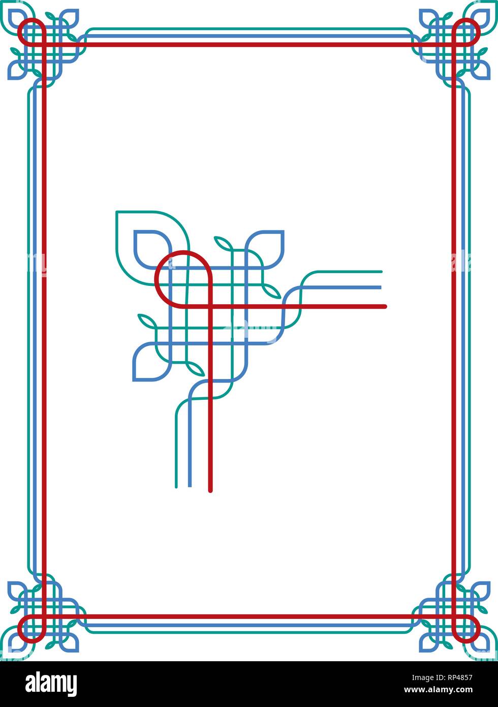 arabesque Borders - Tiled frame in plant leaves and flowers Framework ...