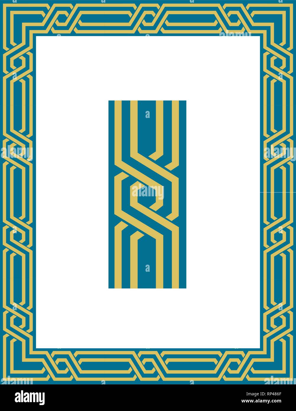 arabesque Borders - Tiled frame in plant leaves and flowers Framework ...