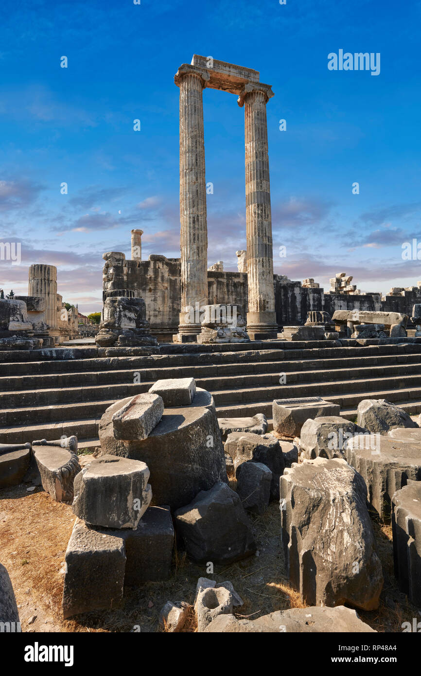 Picture of the steps & columns of the ruins of the Ancient Ionian Greek ...