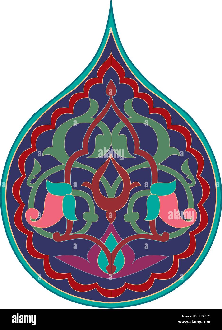 Arabic arabesque decorative texture Islamic ornamental colorful design ...