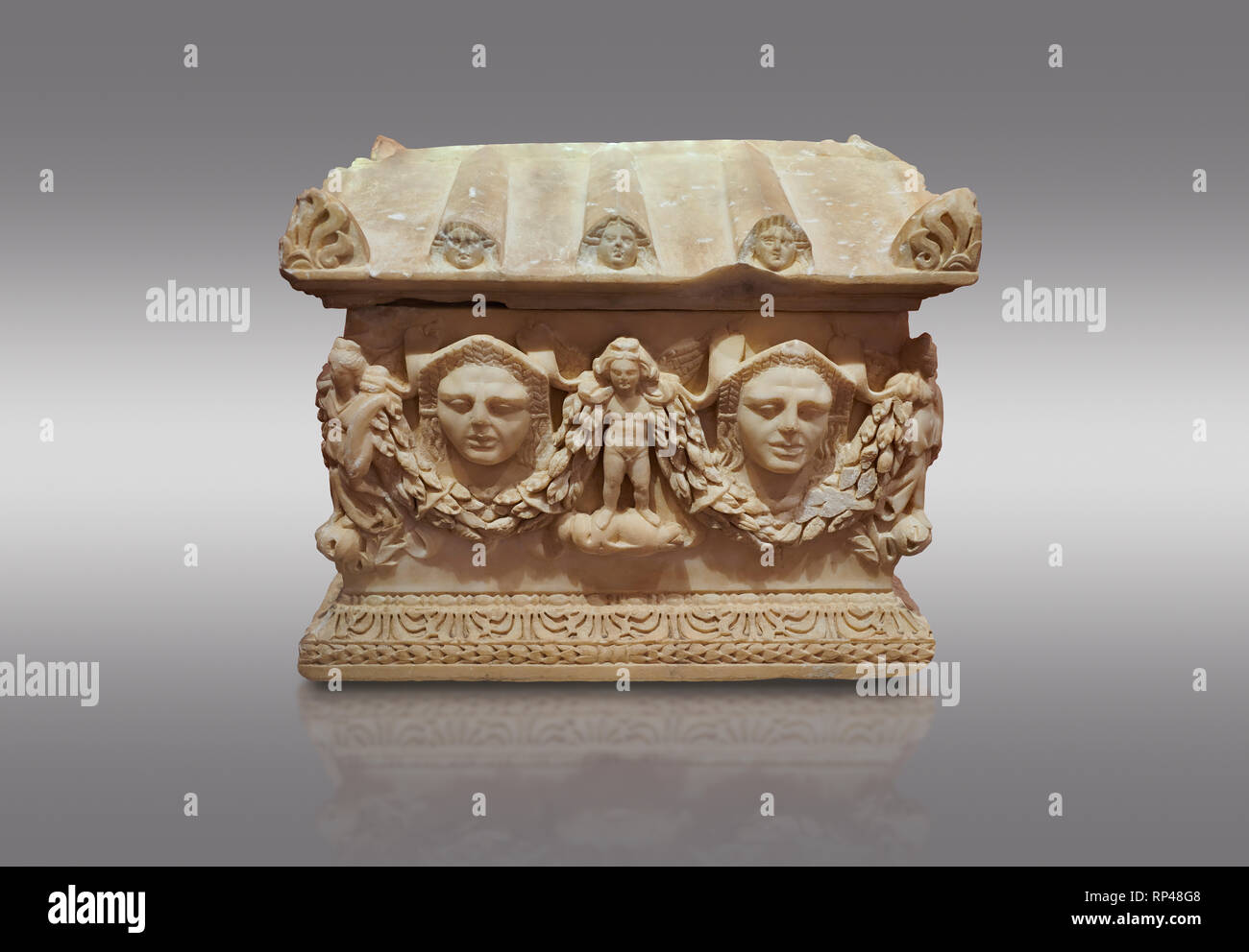 Roman relief sculpted Ostothec cremation sarcophagus, 2nd century AD ...