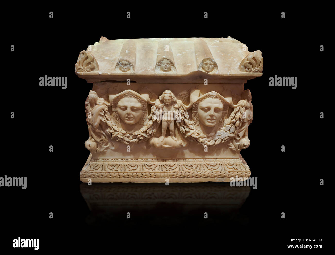 Roman relief sculpted Ostothec cremation sarcophagus, 2nd century AD ...