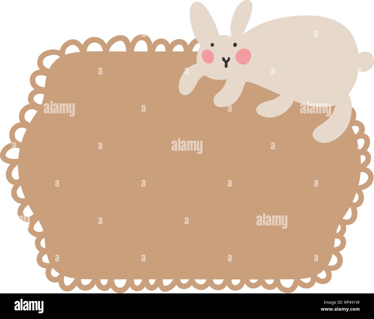 Toy rabbit frame on Stock Vector Images - Alamy