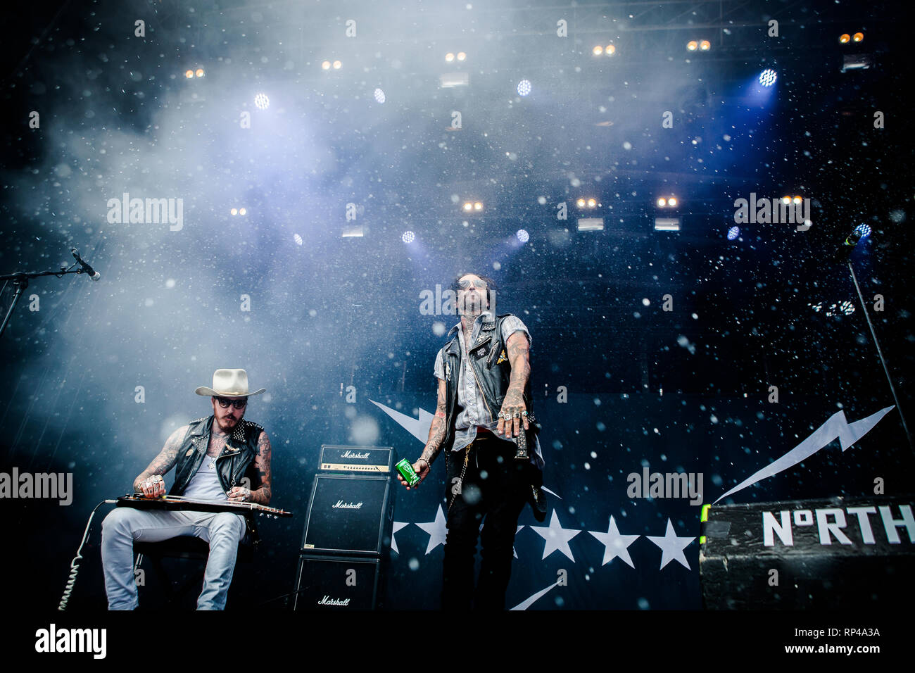 The American rapper and lyricist Yelawolf performs a live concert at ...