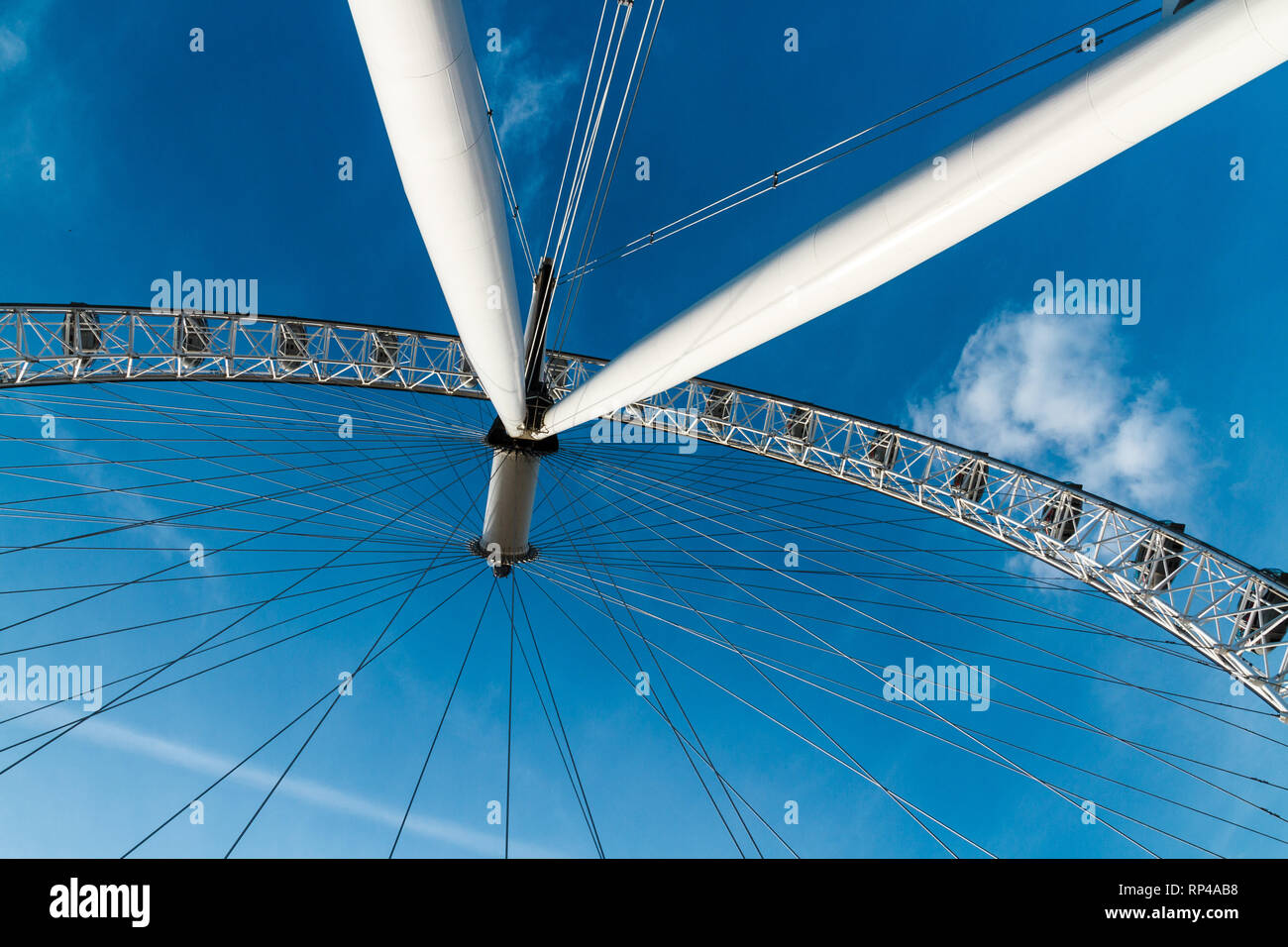 London Eye, a Giant Ferris Wheel in the City of London in a vertical ...
