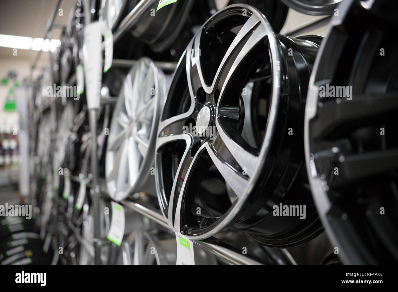Tyre shop rims hi-res stock photography and images - Alamy