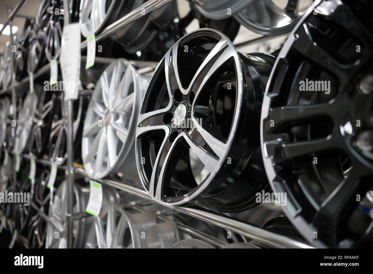 Tyre shop rims hi-res stock photography and images - Alamy