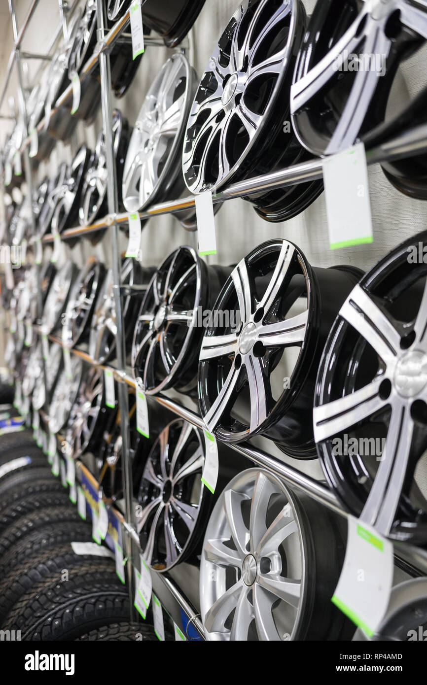 Rims on shelf hi-res stock photography and images - Alamy