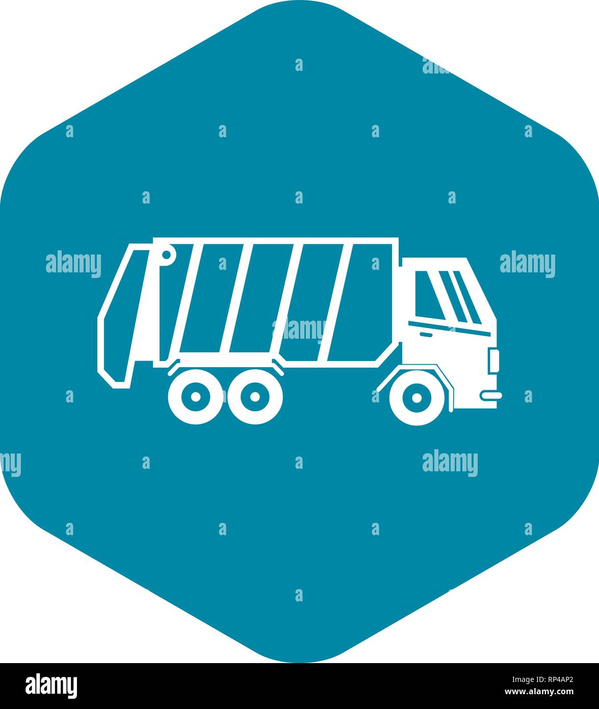 Garbage truck icon, simple style Stock Vector Image & Art - Alamy