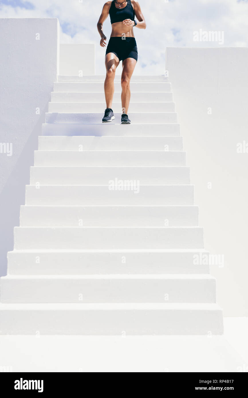 Woman stair exercise hi-res stock photography and images - Alamy