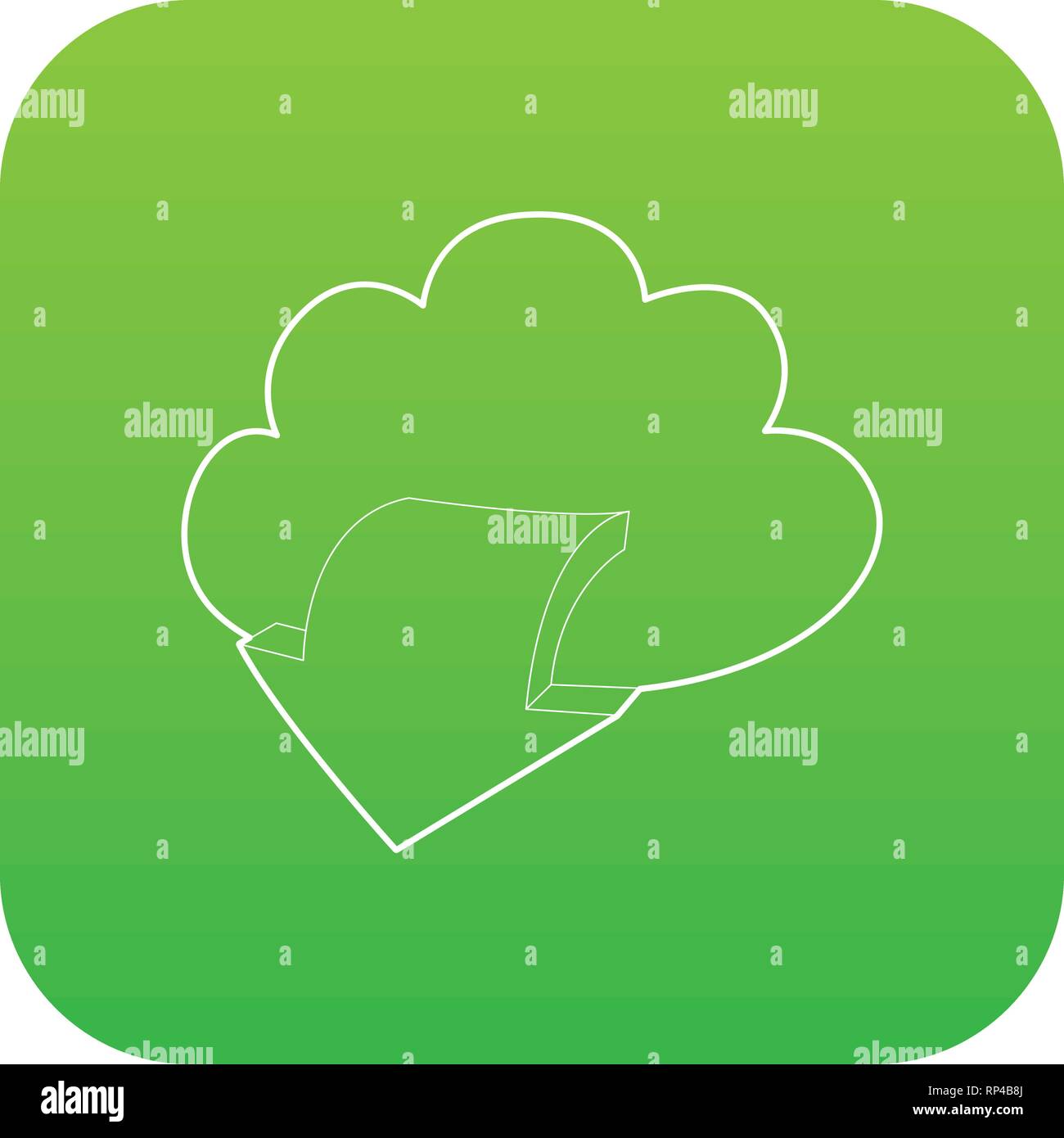 Outgoing database icon green vector Stock Vector Image & Art - Alamy