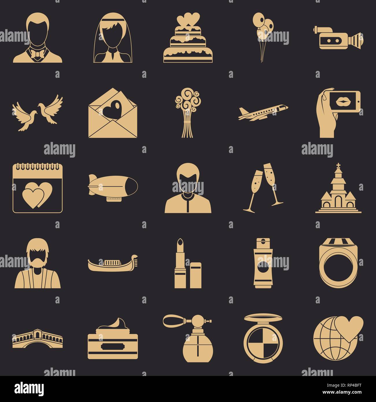 Bridal icons set, simple style Stock Vector Image & Art - Alamy