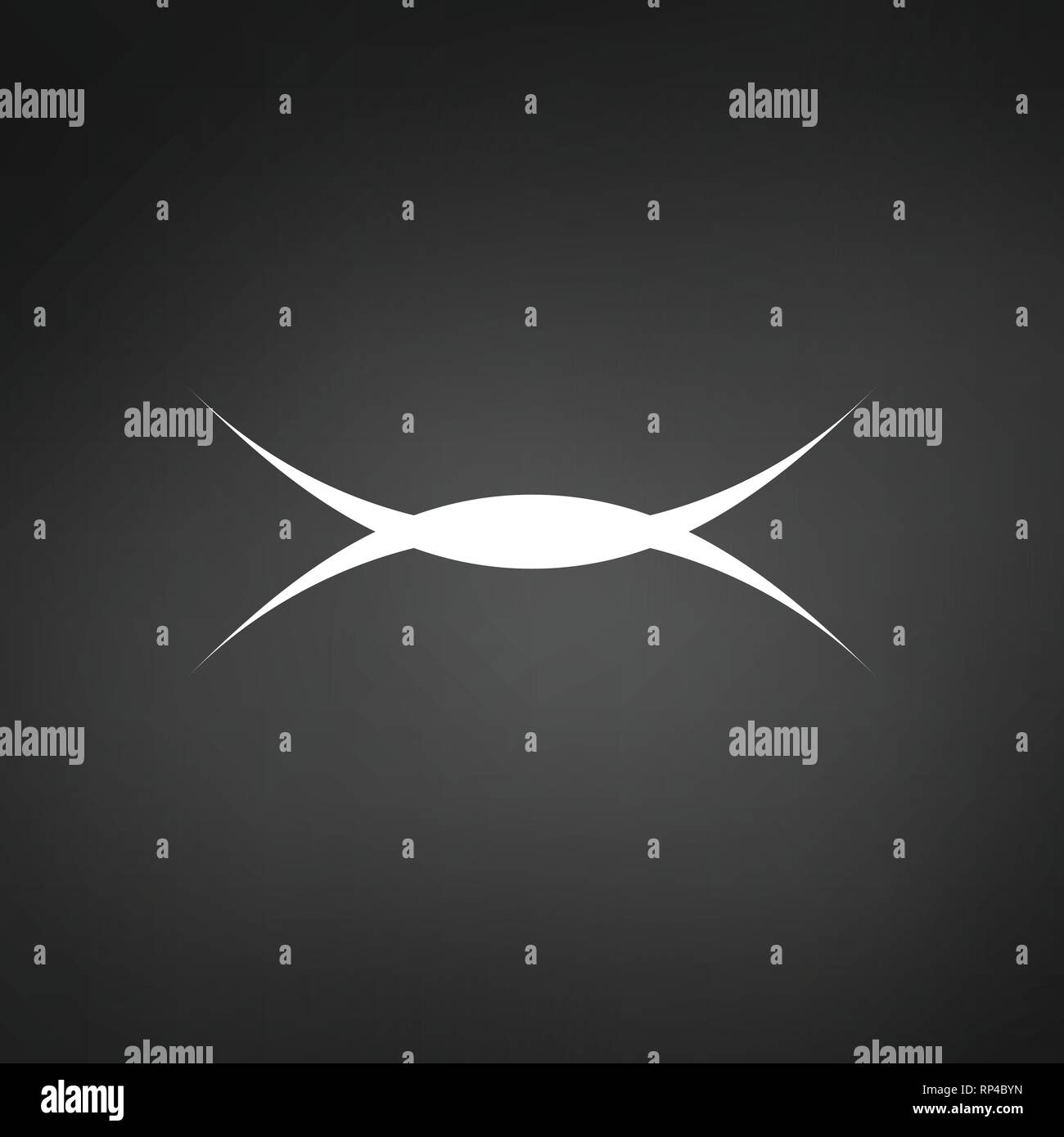 abstract sharp curves logo concept. Can be used as U and A letters ...