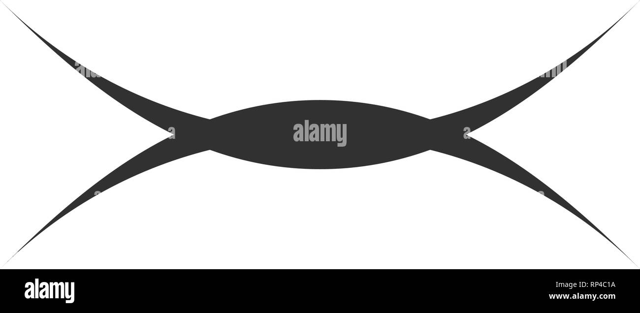 abstract sharp curves logo concept. Can be used as U and A letters ...