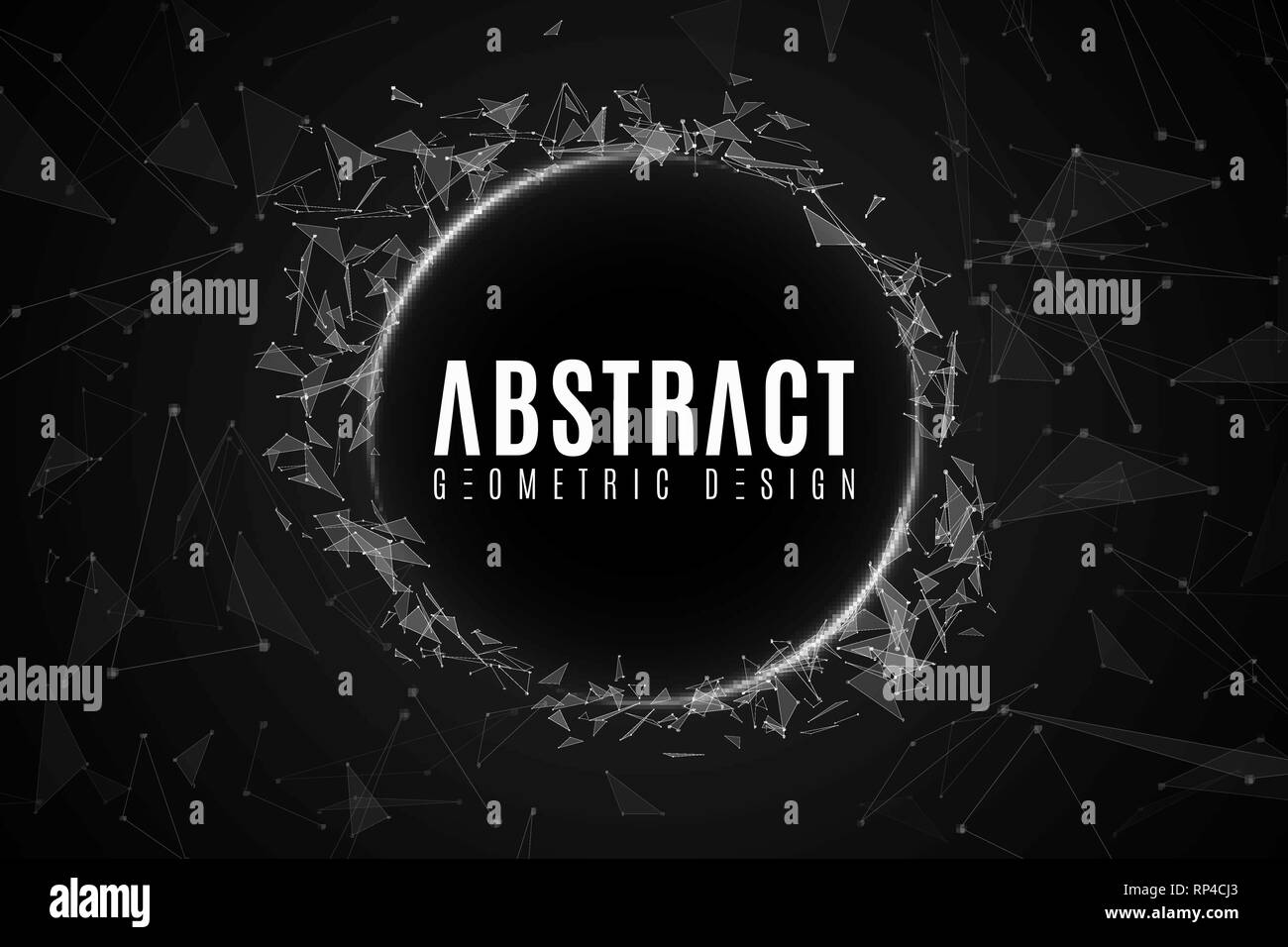 Abstract colorful glowing particles Black and White Stock Photos ...