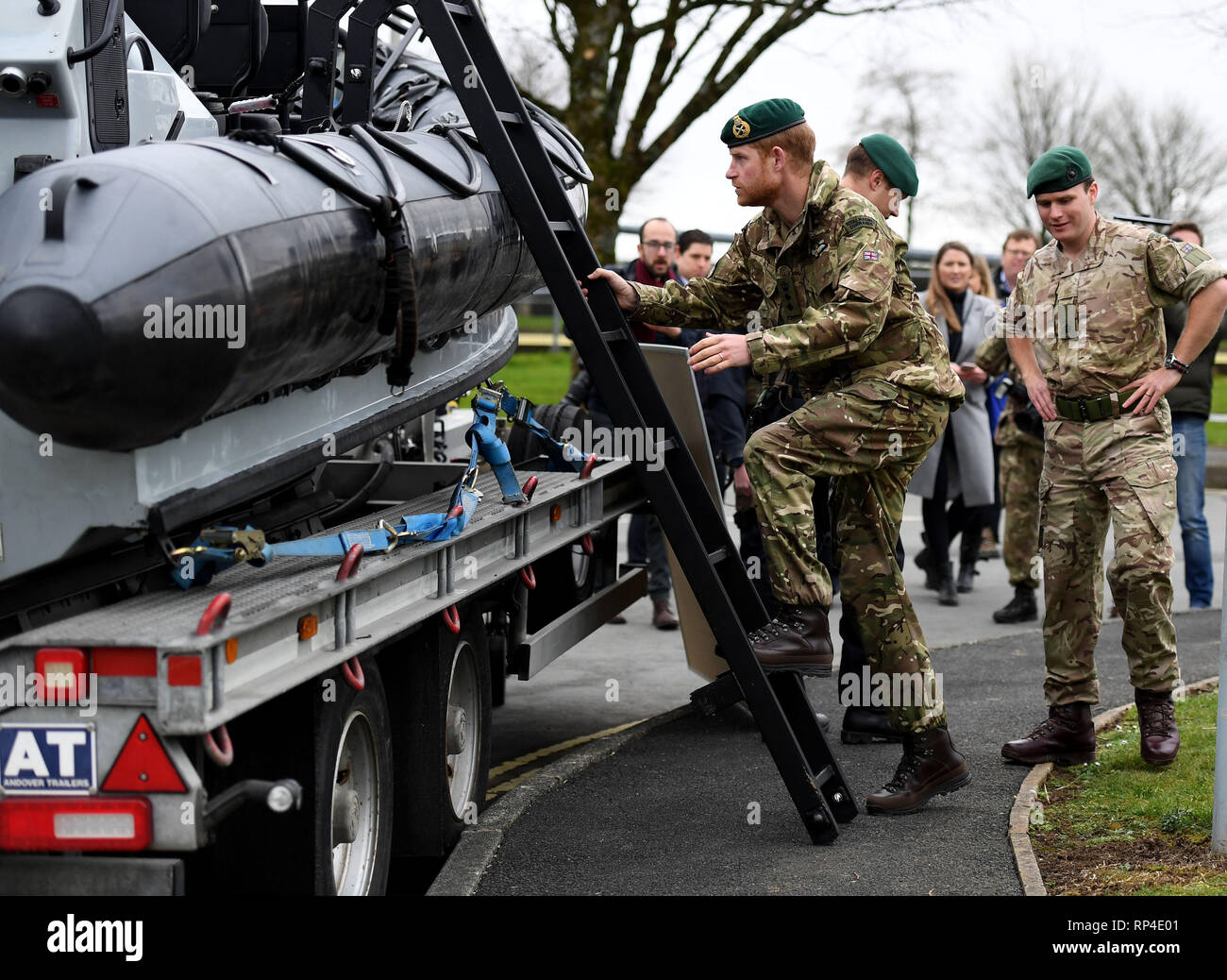 The Duke of Sussex during a visit to 42 Commando Royal Marines at their ...