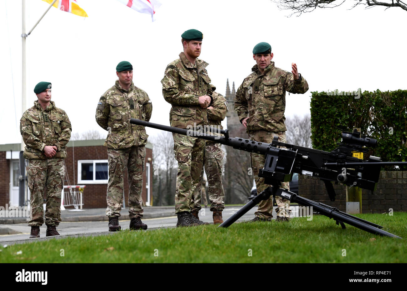 The Duke of Sussex during a visit to 42 Commando Royal Marines at their ...
