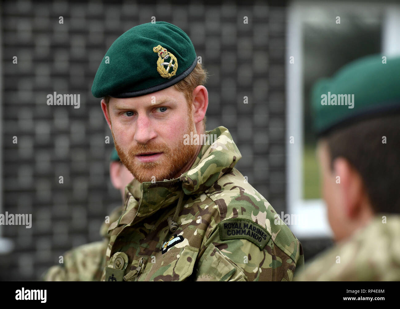 The Duke of Sussex during a visit to 42 Commando Royal Marines at their ...