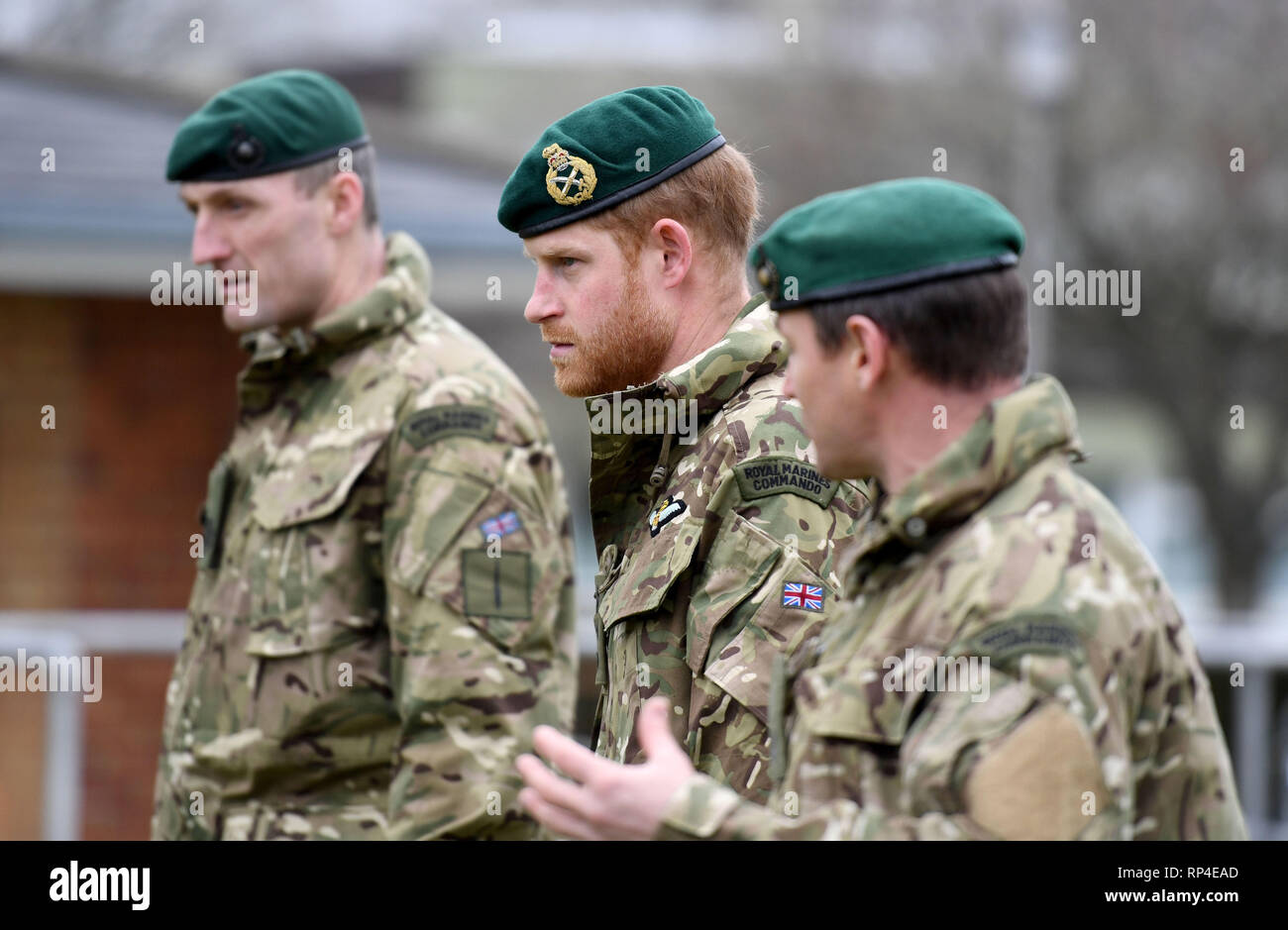 The Duke of Sussex during a visit to 42 Commando Royal Marines at their ...