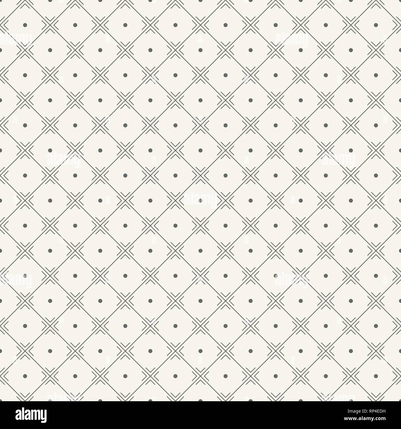 Vector seamless pattern. Regularly repeating geometric square tiles with rectangular lines at ...