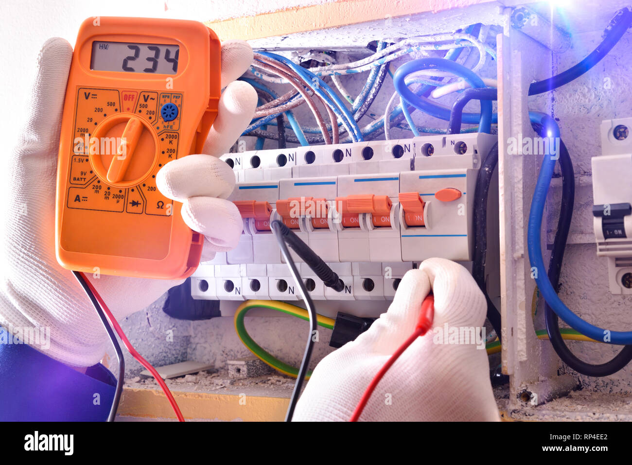 Electrical installer with protective elements making electrical ...