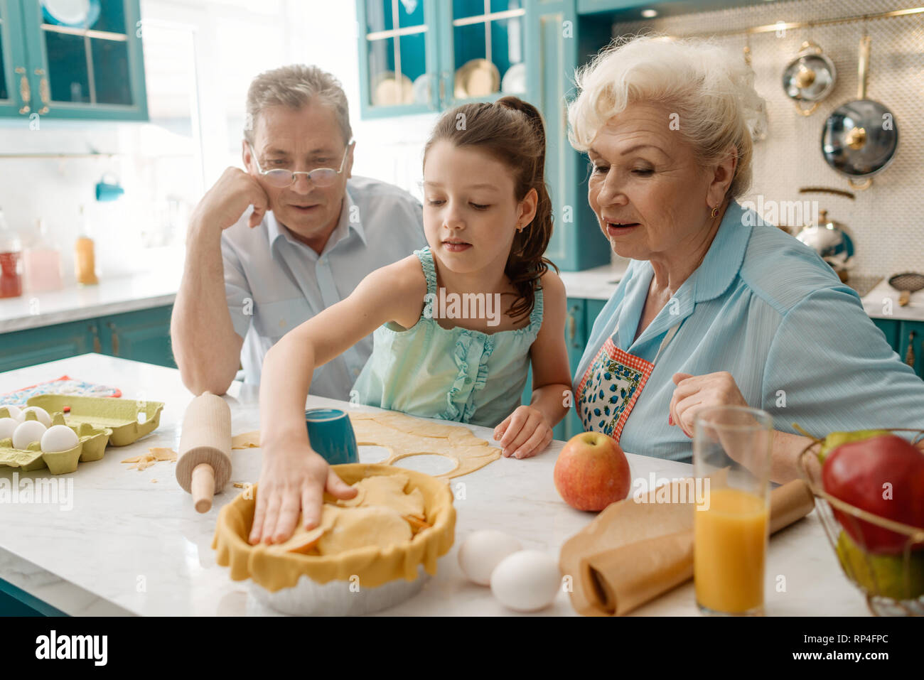 Little Girl Baking A Pie High Resolution Stock Photography and Images ...
