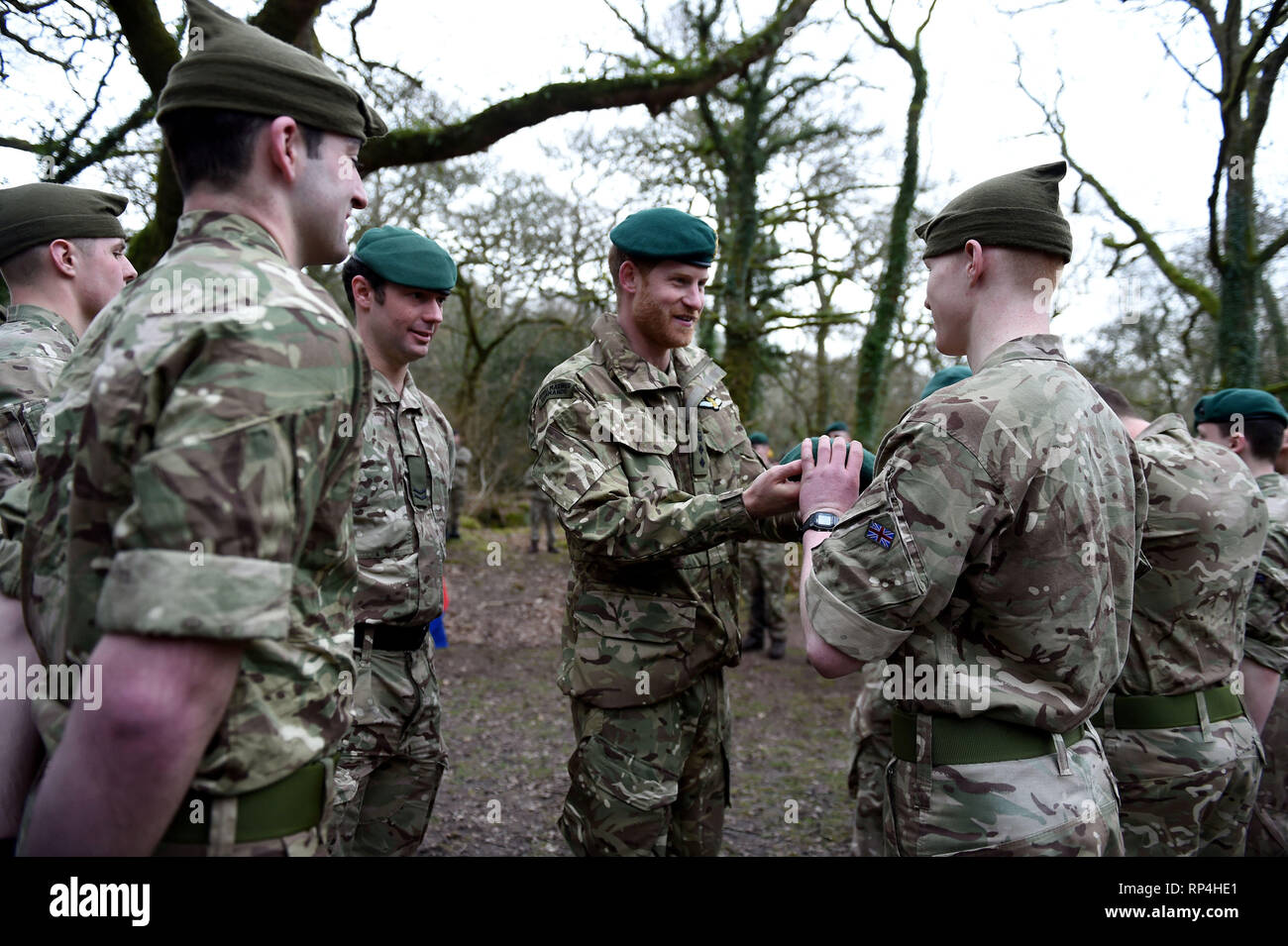 The Duke of Sussex carries out a Green Beret presentation during a ...