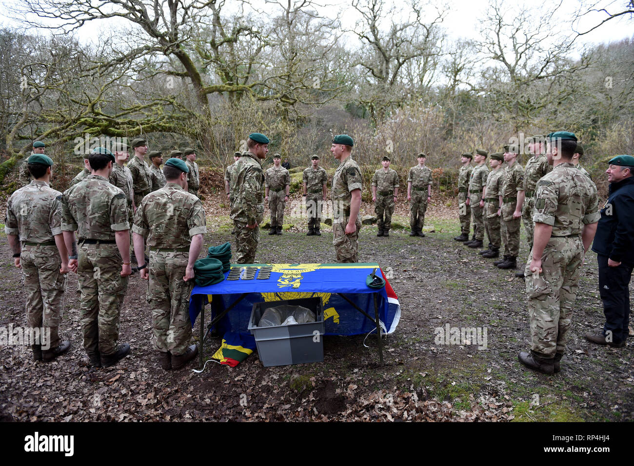 The Duke of Sussex during a visit to 42 Commando Royal Marines at their ...