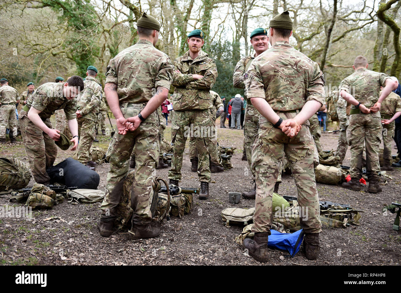 The Duke of Sussex during a visit to 42 Commando Royal Marines at their ...