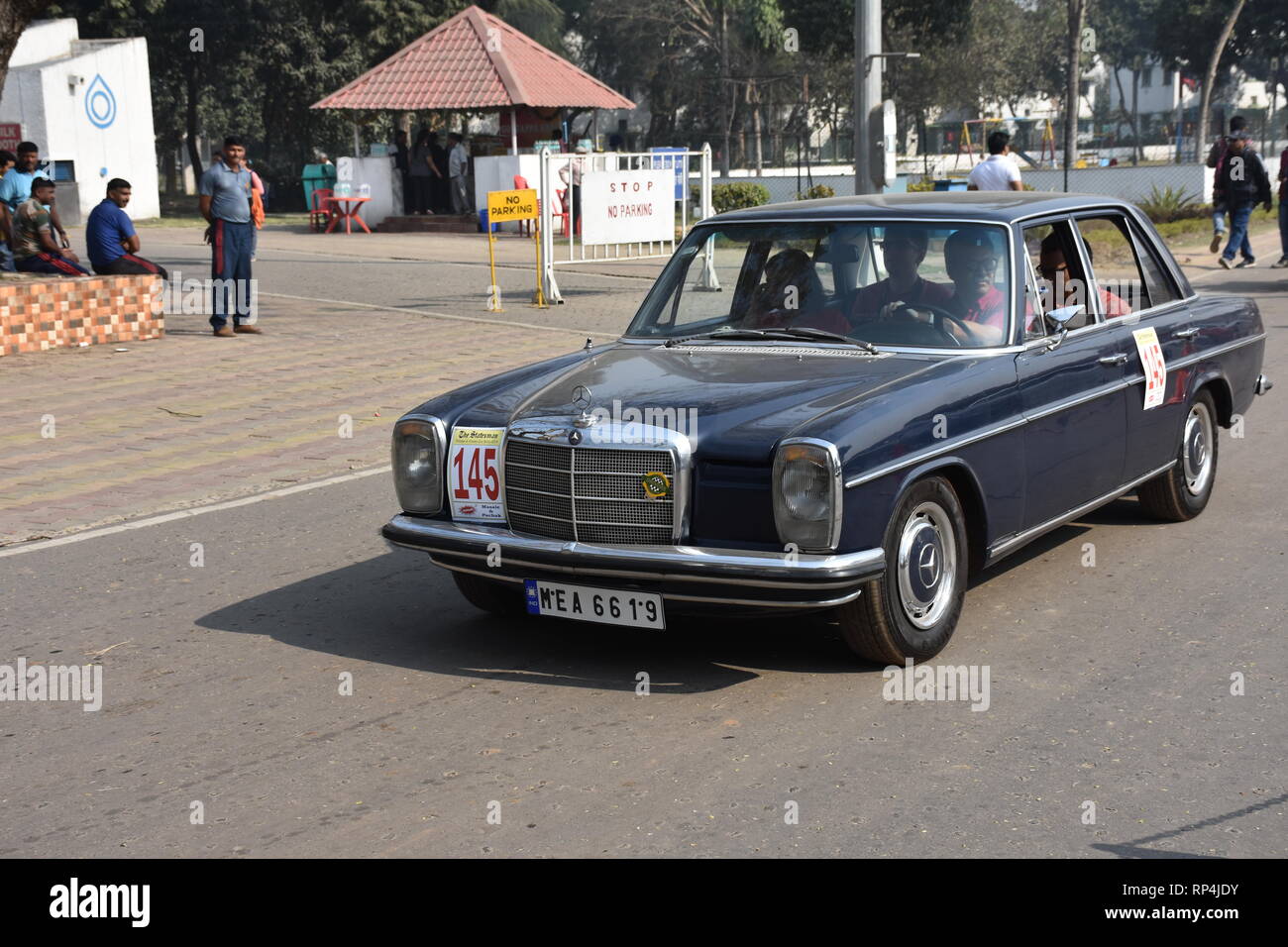 1968 Mercedes-Benz 220 car with 4 cylinder engine. MIA 6619 India Stock ...