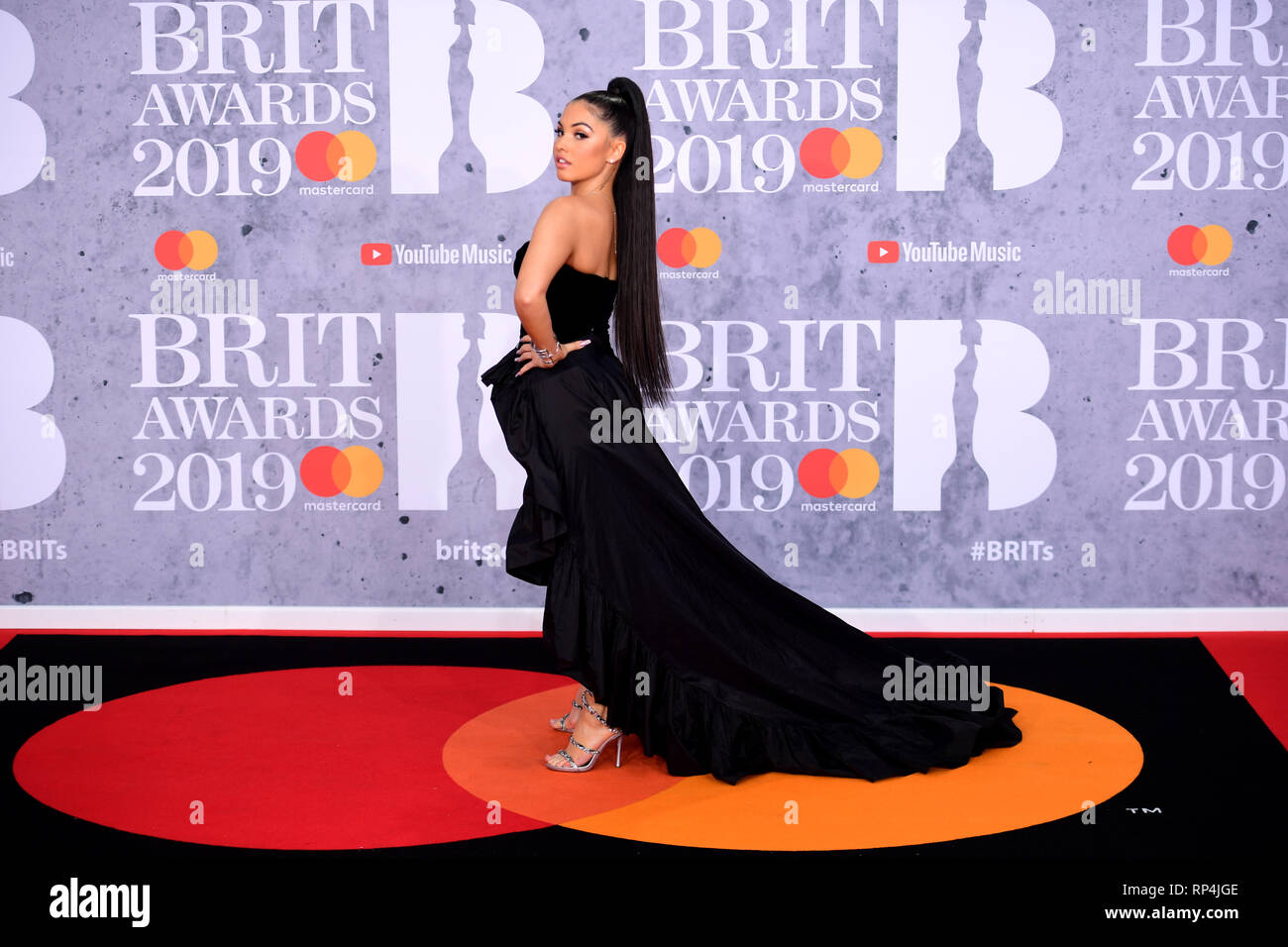 Mabel attending brit awards 2019 o2 arena hi-res stock photography and ...