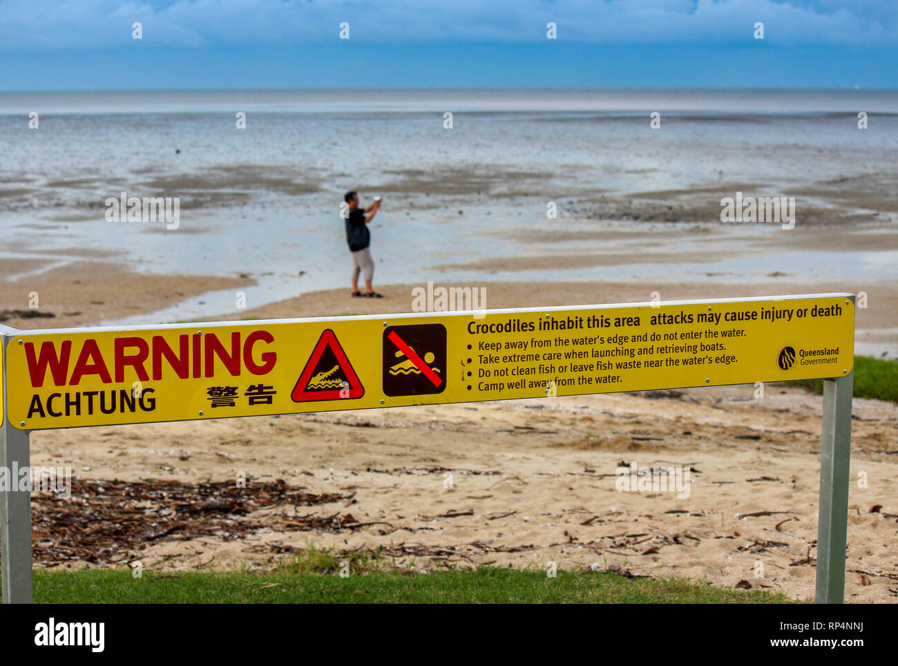 Saltwater crocodile warning hi-res stock photography and images - Alamy