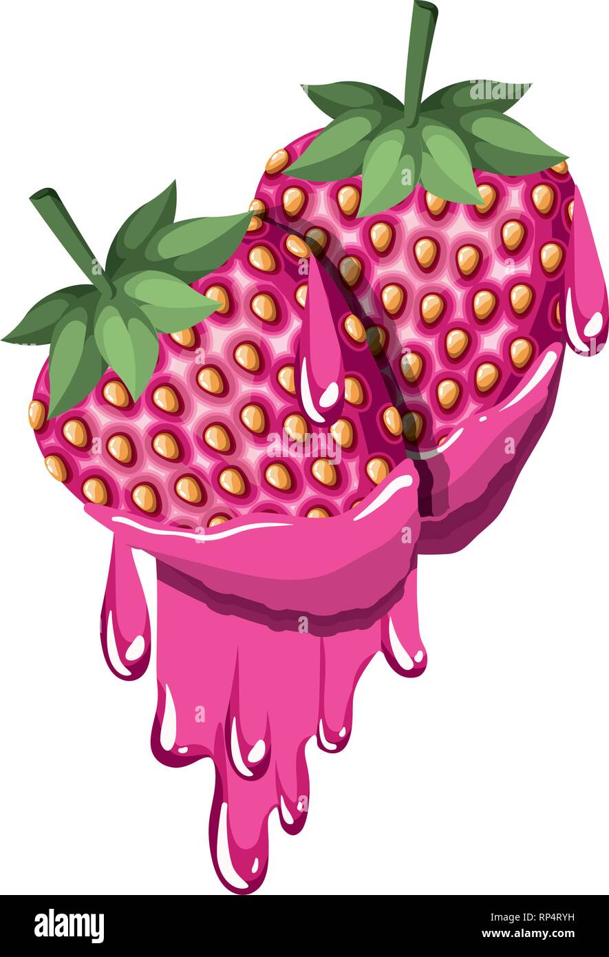 strawberry dripping icon Stock Vector Image & Art - Alamy