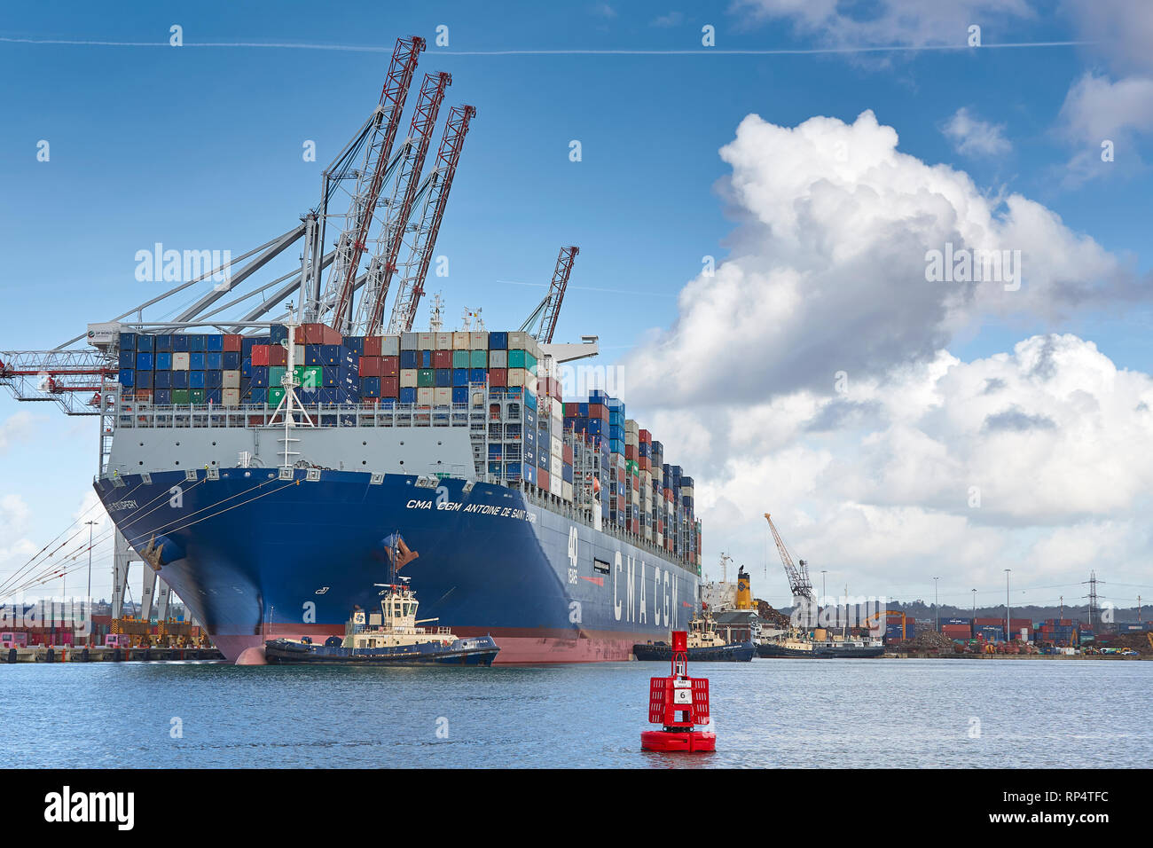 The Ultra-Large Container Ship, CMA CGM Antoine de Saint Exupery ...
