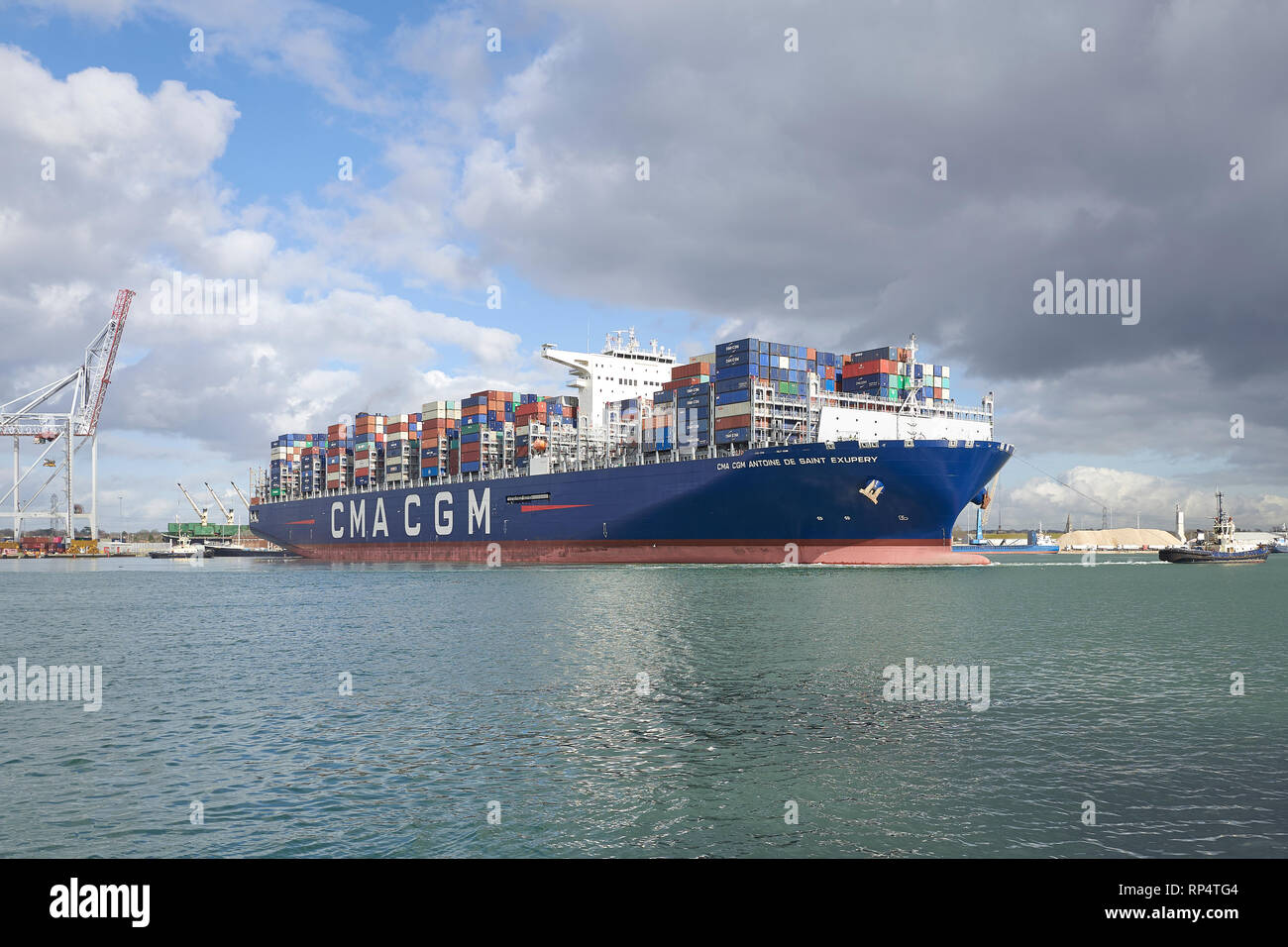 The Ultra-Large, Container Ship, CMA CGM Antoine de Saint Exupery ...