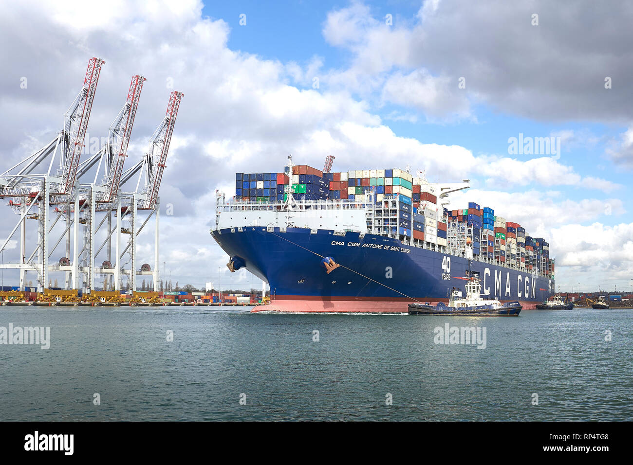 The Ultra-Large Container Ship, CMA CGM Antoine de Saint Exupery ...