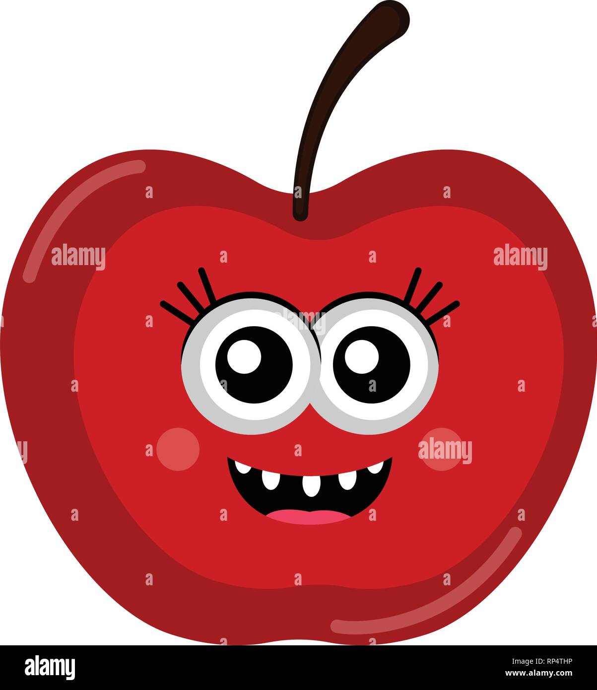 Isolated happy apple cartoon Stock Vector Image & Art - Alamy