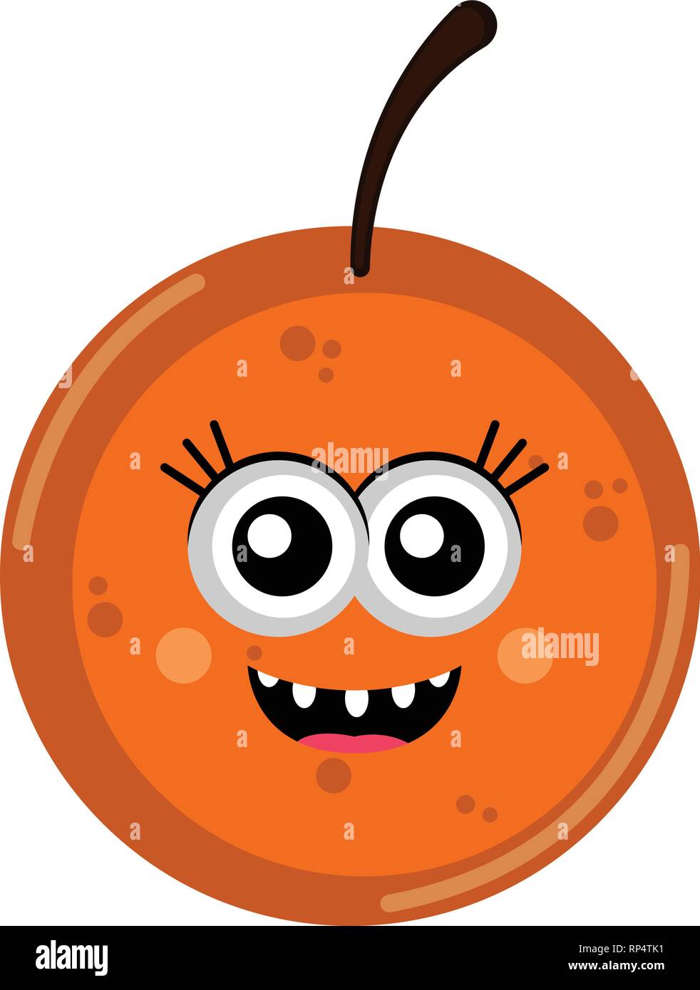 Isolated happy orange cartoon Stock Vector Image & Art - Alamy