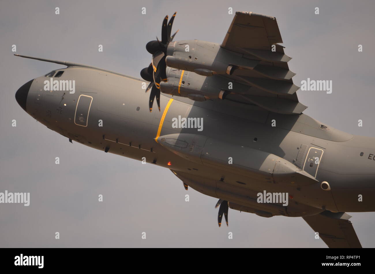 Four engine turboprop military transport aircraft hi-res stock ...