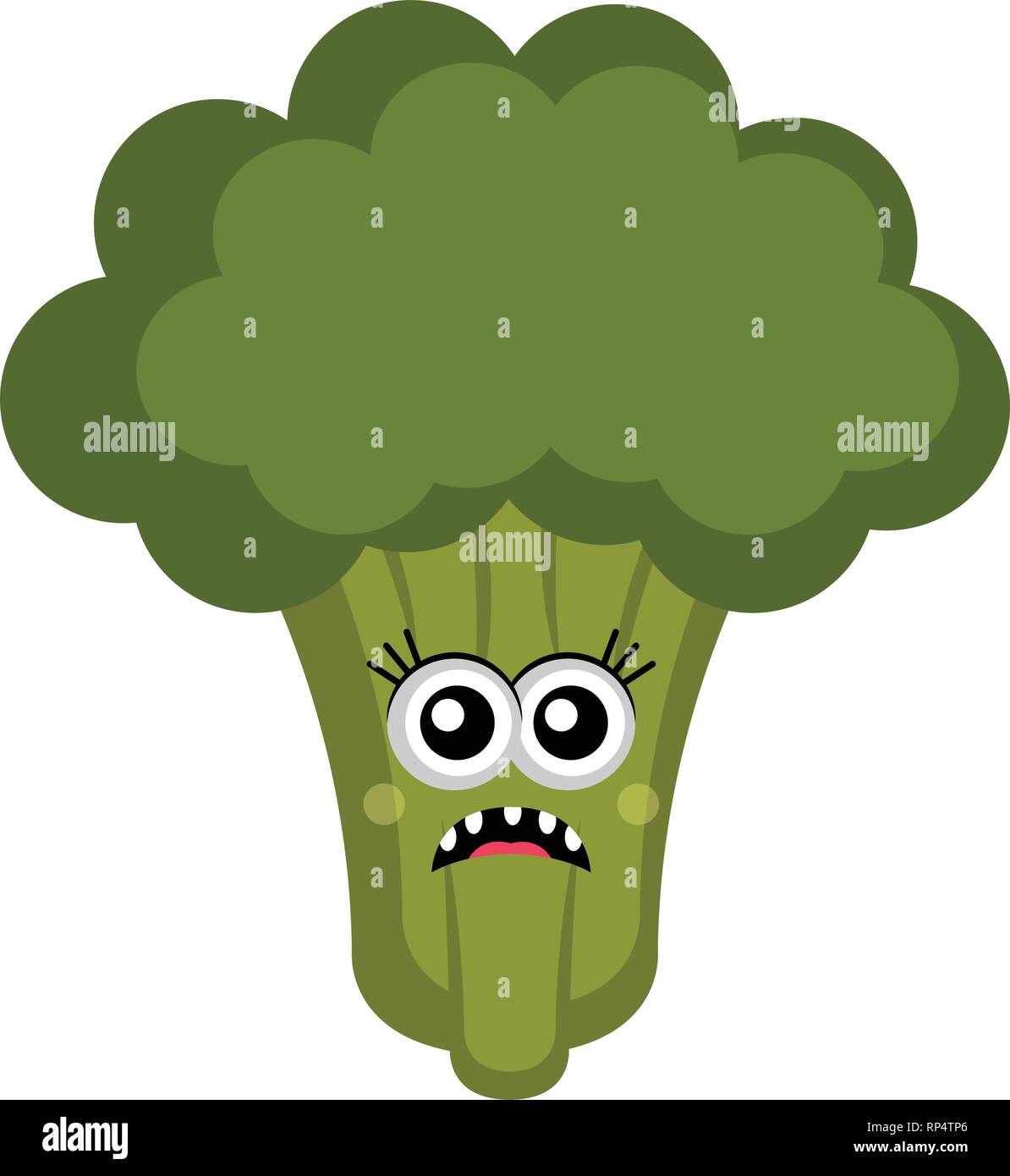 Isolated sad broccoli cartoon Stock Vector Image & Art - Alamy