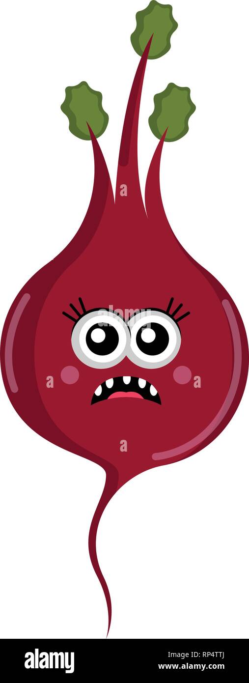 Islated sad radish cartoon Stock Vector Image & Art - Alamy