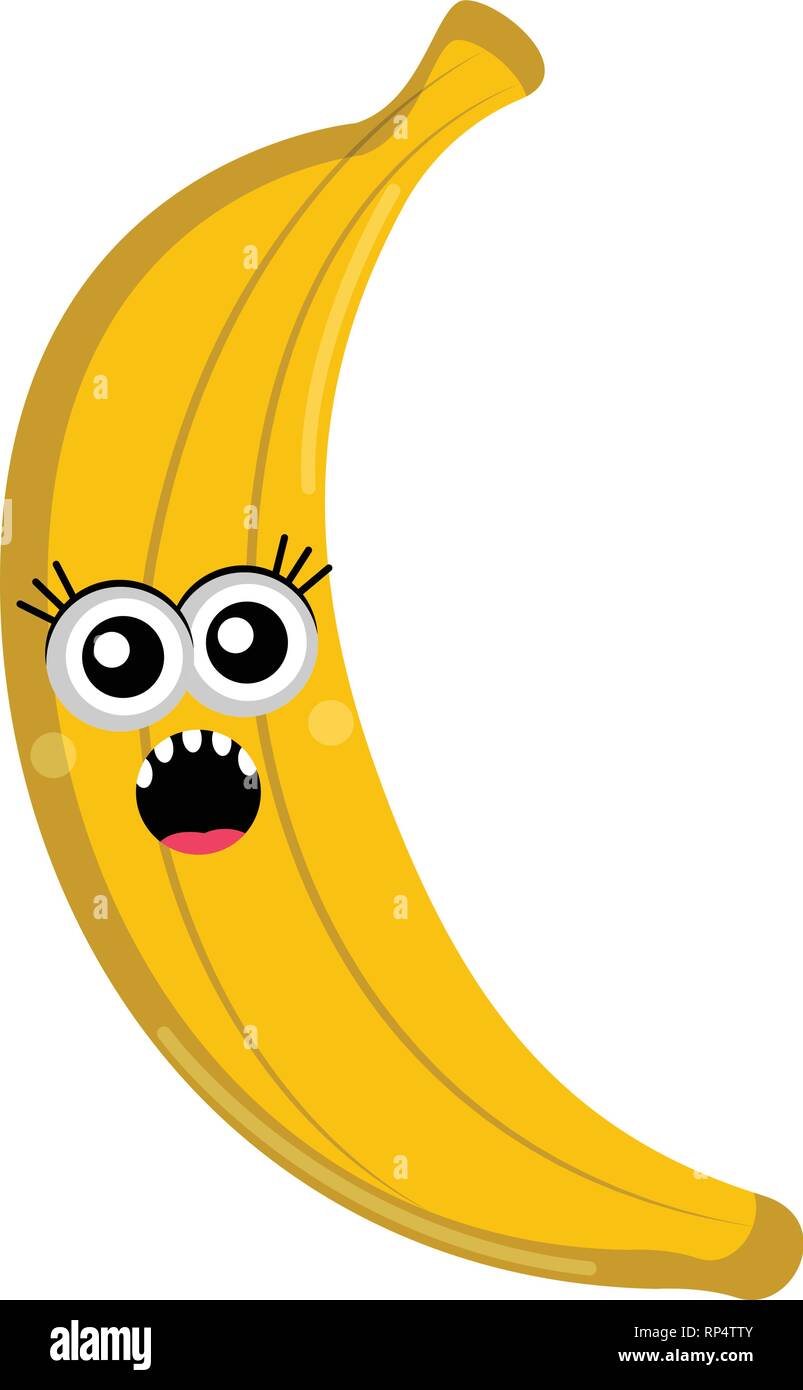 Isolated scared banana cartoon Stock Vector Image & Art - Alamy